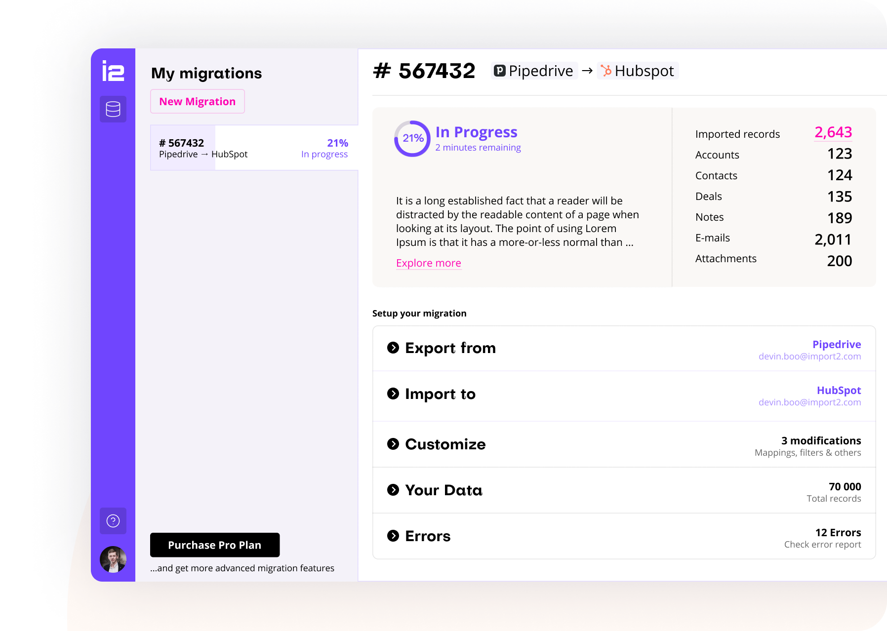 Import2 | 1-Click Data Migration